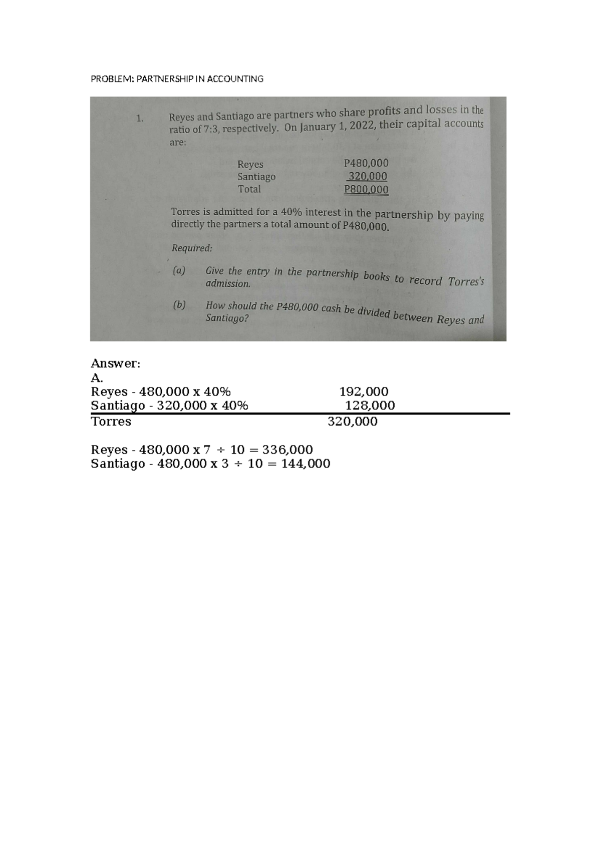 Problem-1-Accounting - Financial Accounting and Reporting - PROBLEM ...