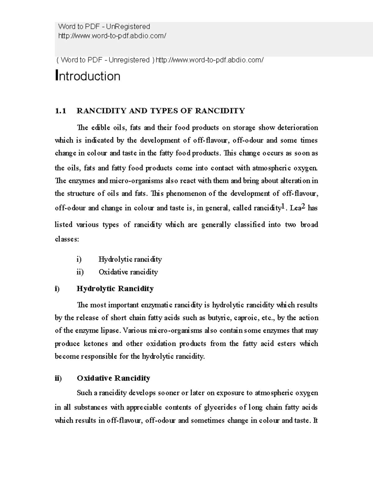 Rancidity - ( Word to PDF - Unregistered ) word-to-pdf.abdio/ word-to ...