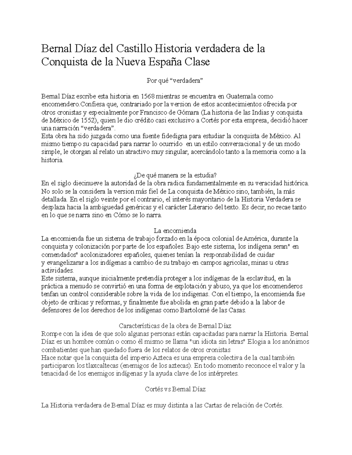Bernal Díaz del Castillo Historia verdadera de la Conquista de la Nueva ...