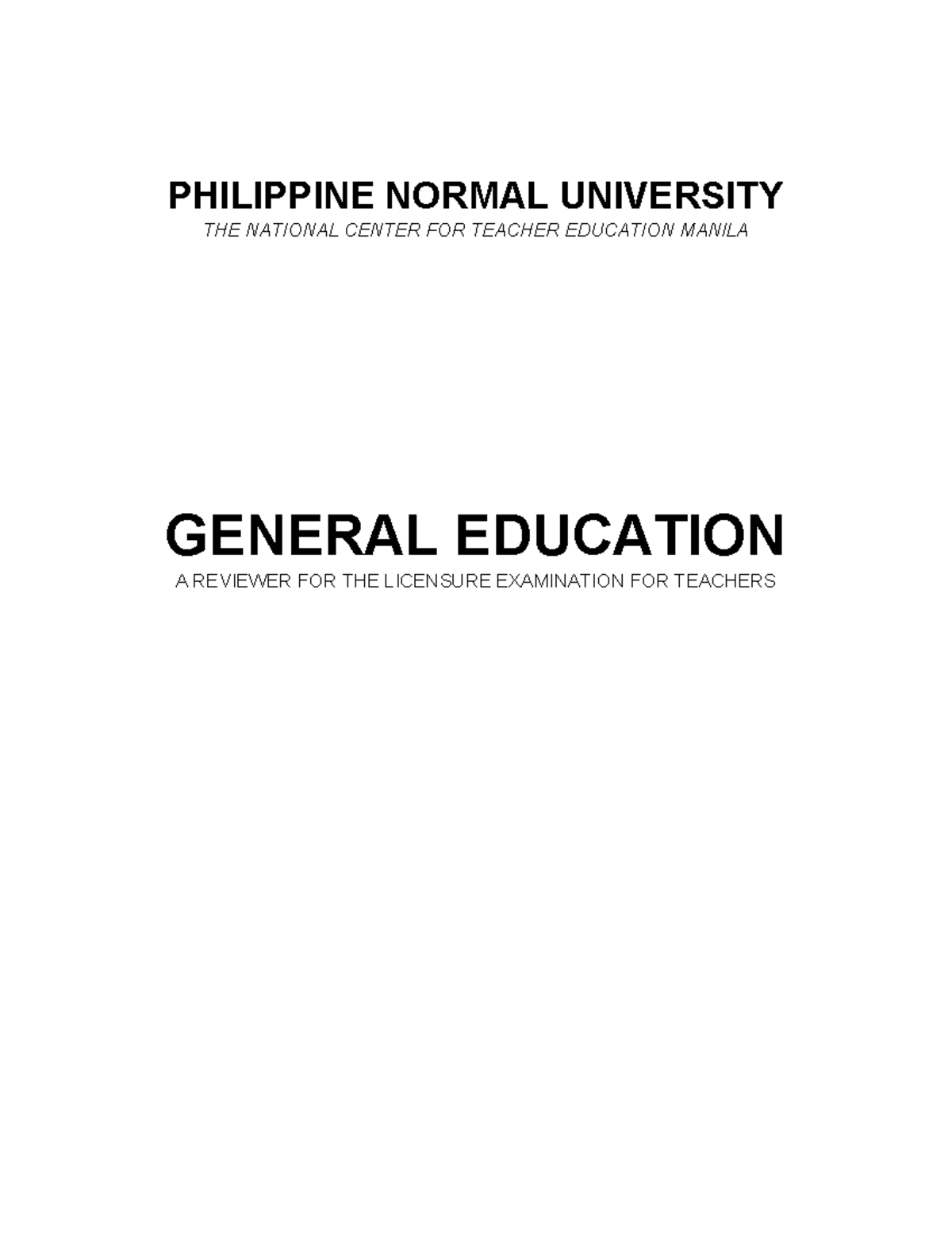 Study AND Thinking Skills - PHILIPPINE NORMAL UNIVERSITY THE NATIONAL ...