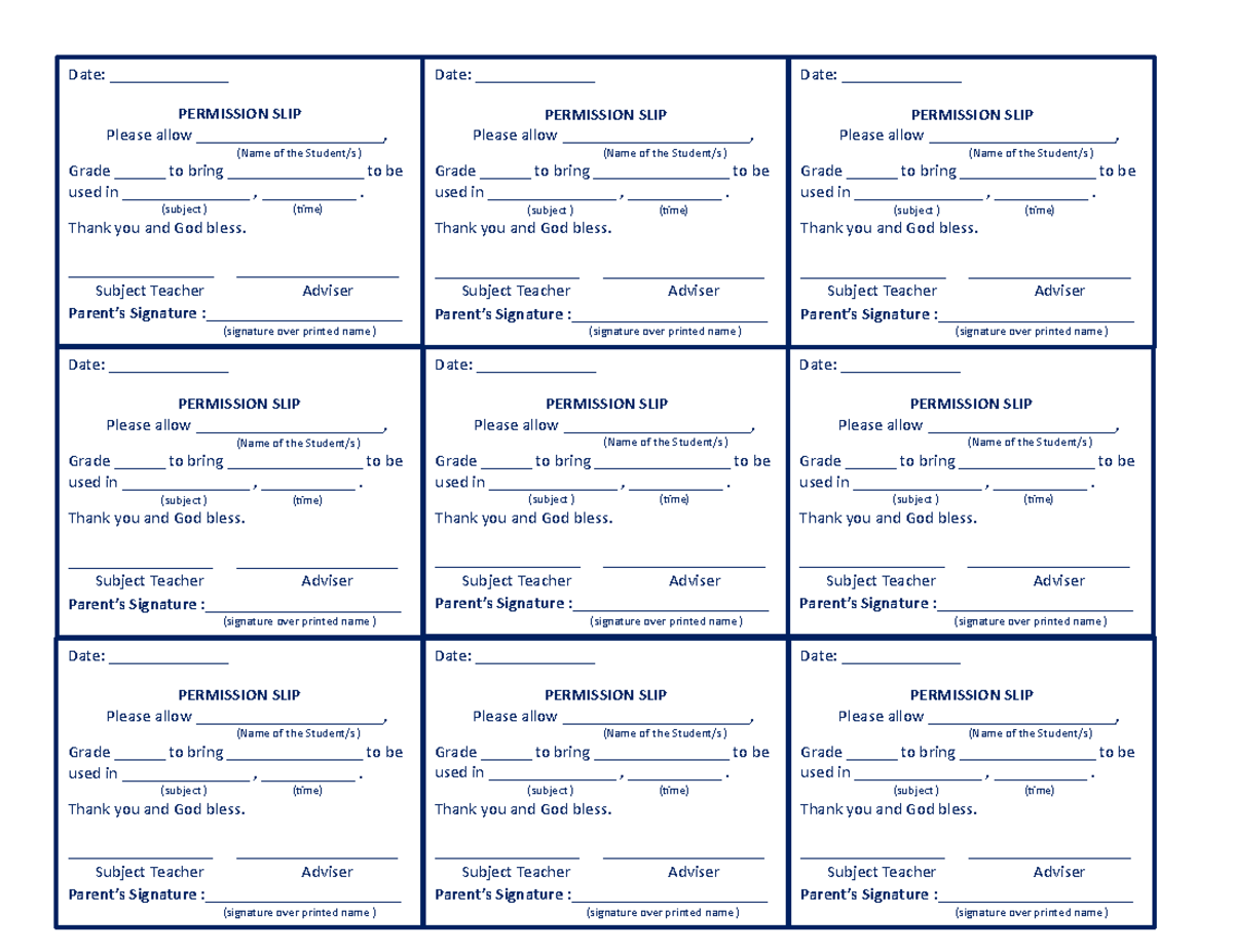 Permission-Slip-Cellphone - Copy - used Date: ______________ PERMISSION ...