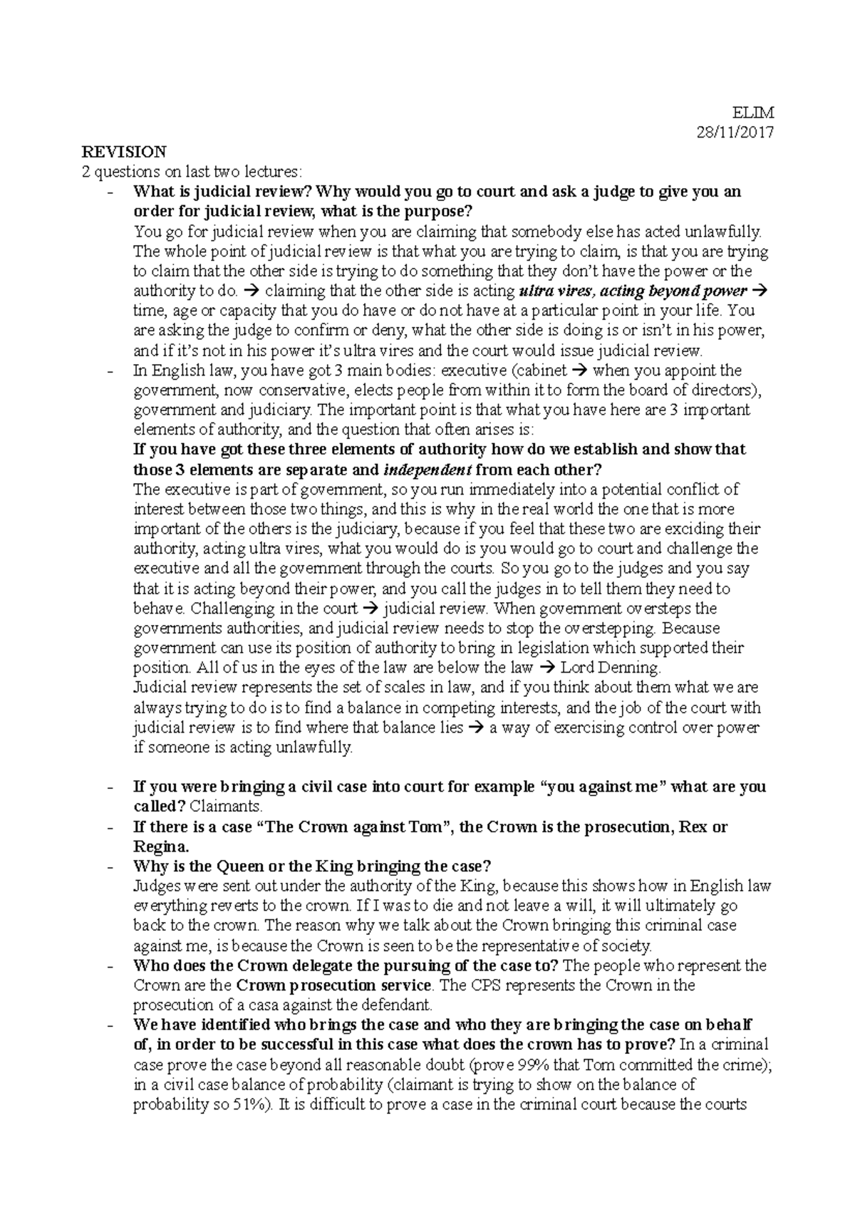 ELIM 28:11:2017 - Lecture notes Lezione 6 - ELIM 28/11/ REVISION 2 ...