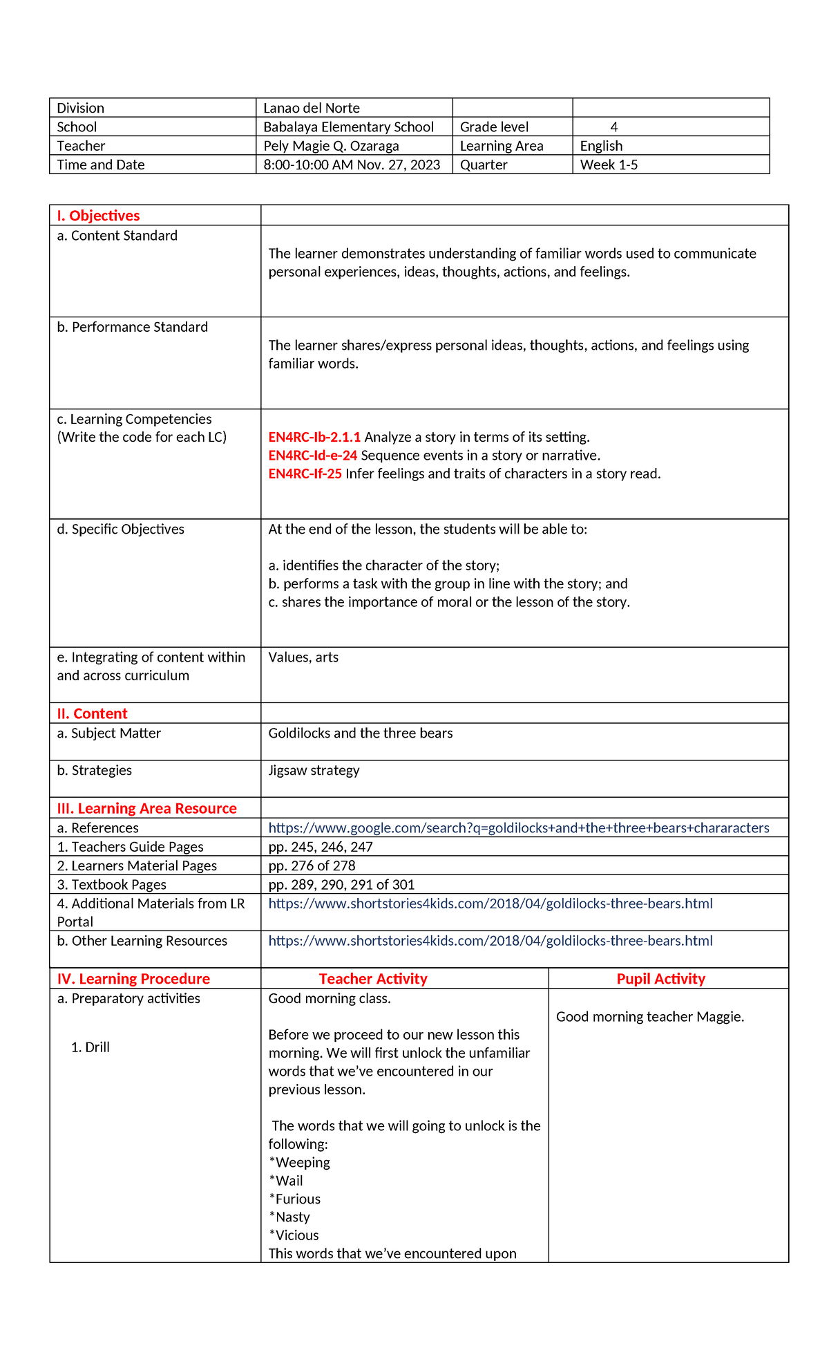 mathematics grade 4 - Division Lanao del Norte School Babalaya ...