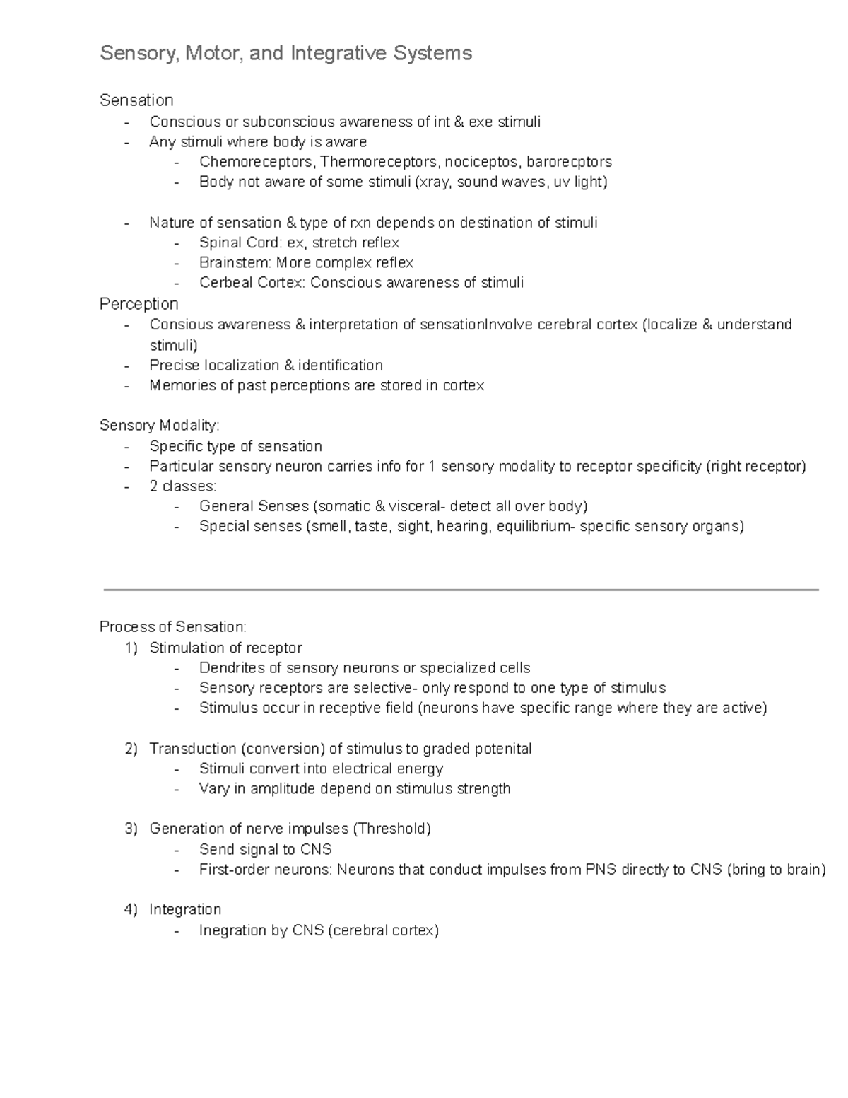 Ch 16 - Ch 16 - 1191 - Sensory, Motor, and Integrative Systems ...