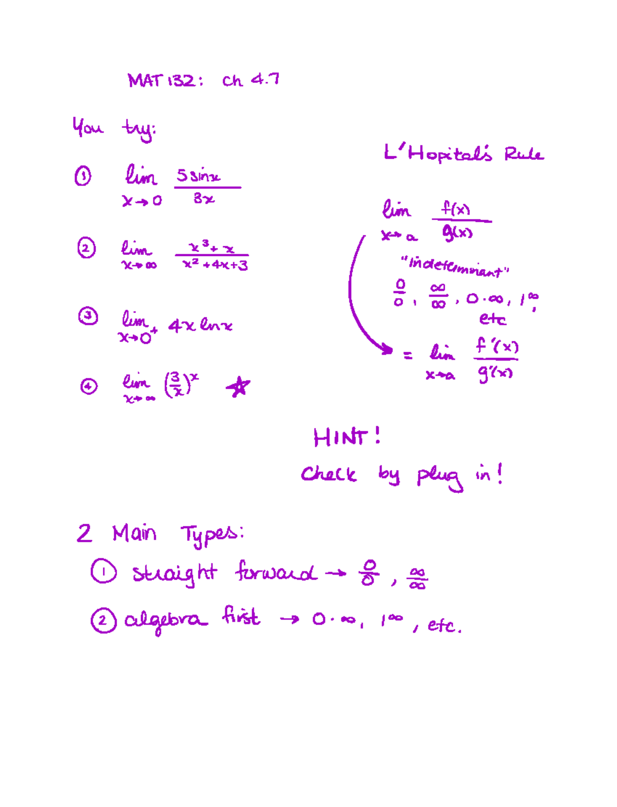 Mat132 4.7-ch6 additional notes FA22 4 - MAT 132 Ch 4. You try L ...