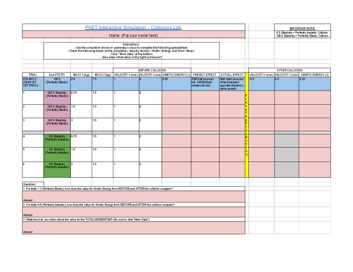 Work pdf - Introduction - Collisions Lab - PhET Interactive Simulation ...
