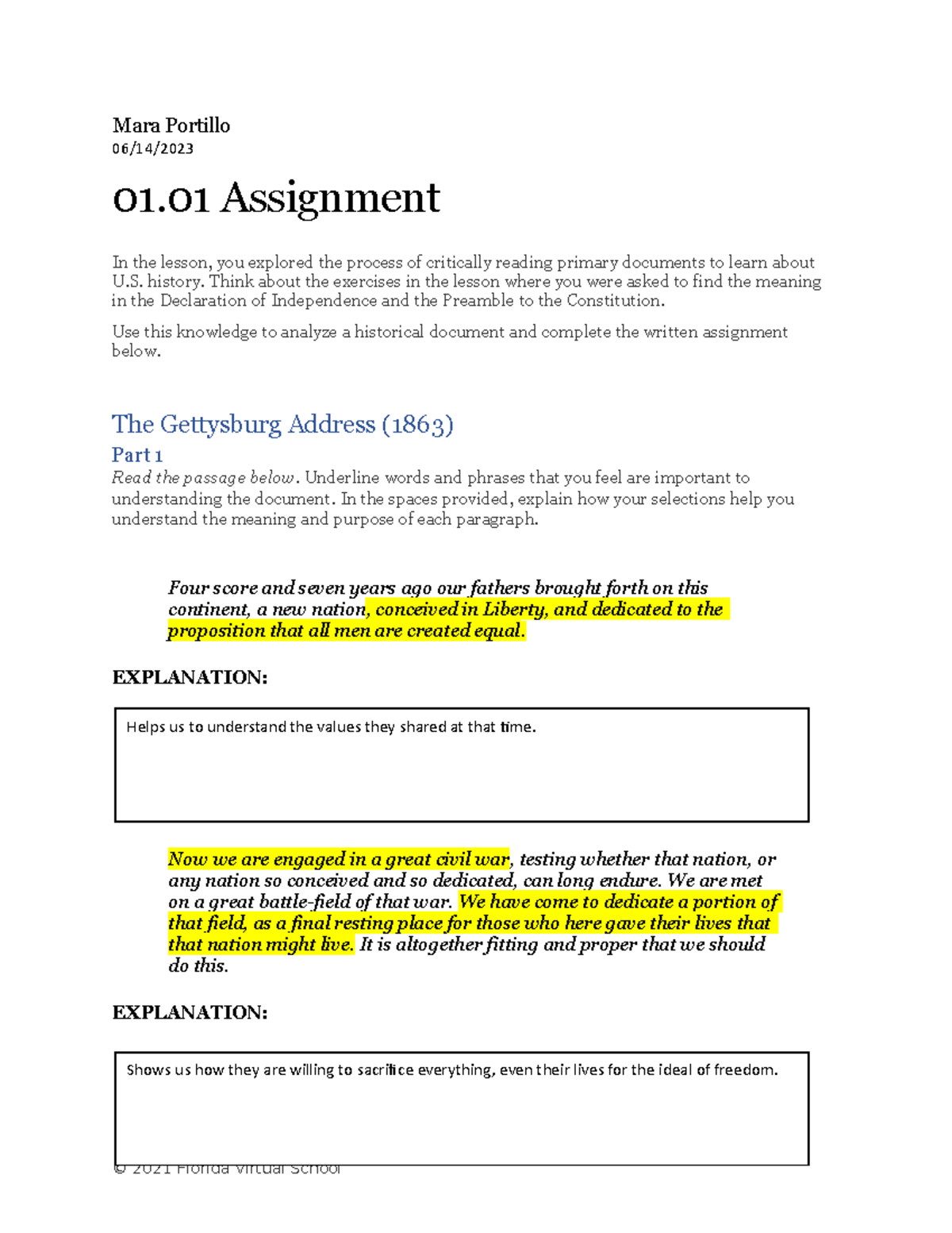0101 assignment template - Mara Portillo 06/14/ 01 Assignment In the lesson, you explored the ...