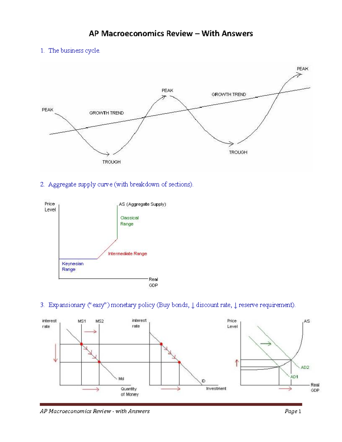 AP Macroeconomics Review With Answers - Studocu
