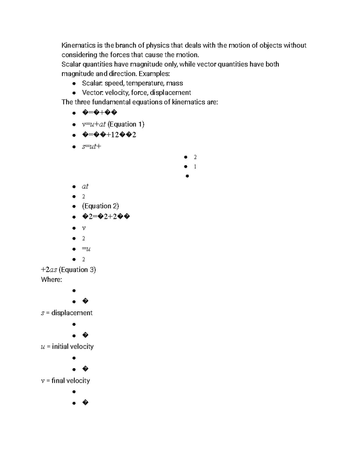 Kinematics - easy - Kinematics is the branch of physics that deals with ...