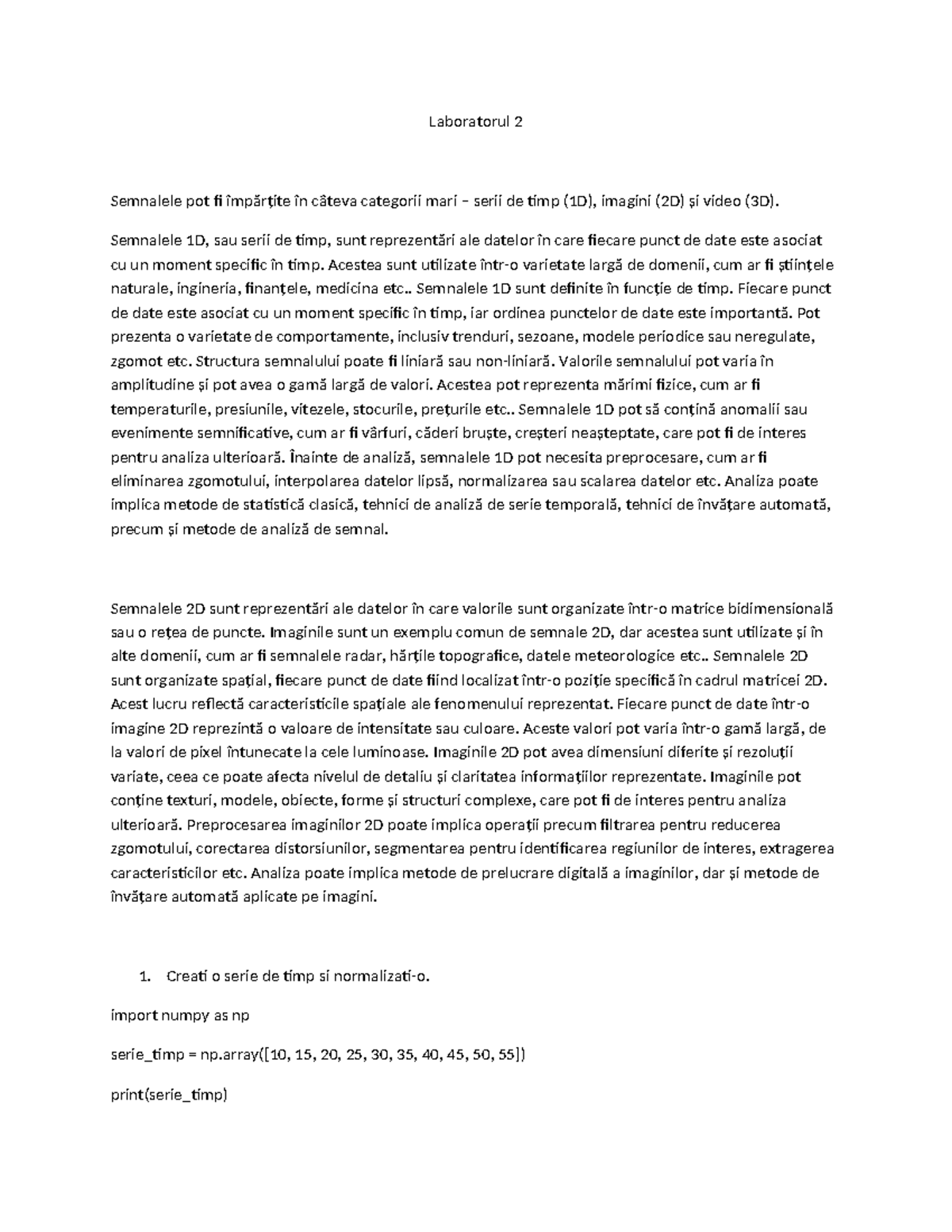 RNSF-Lab2 - rnsf - Laboratorul 2 Semnalele pot fi împărțite în câteva ...