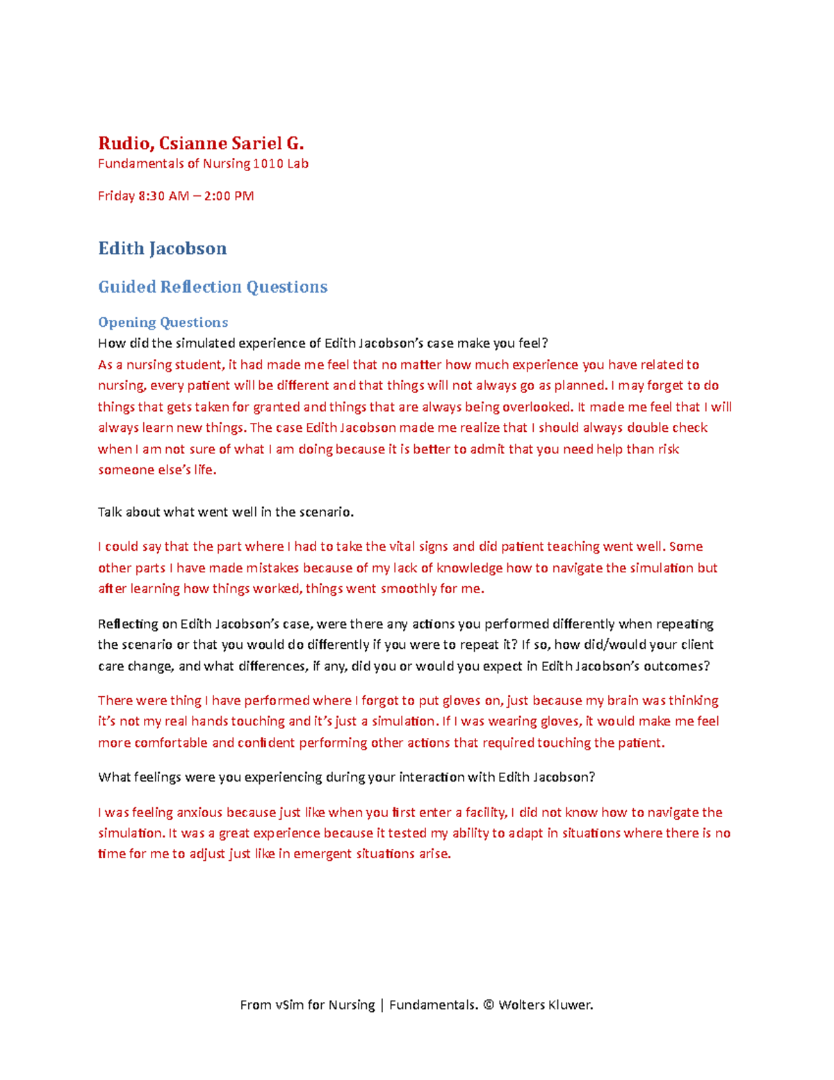 Crudio Edith Jacobson Guided Reflection - Rudio, Csianne Sariel G ...