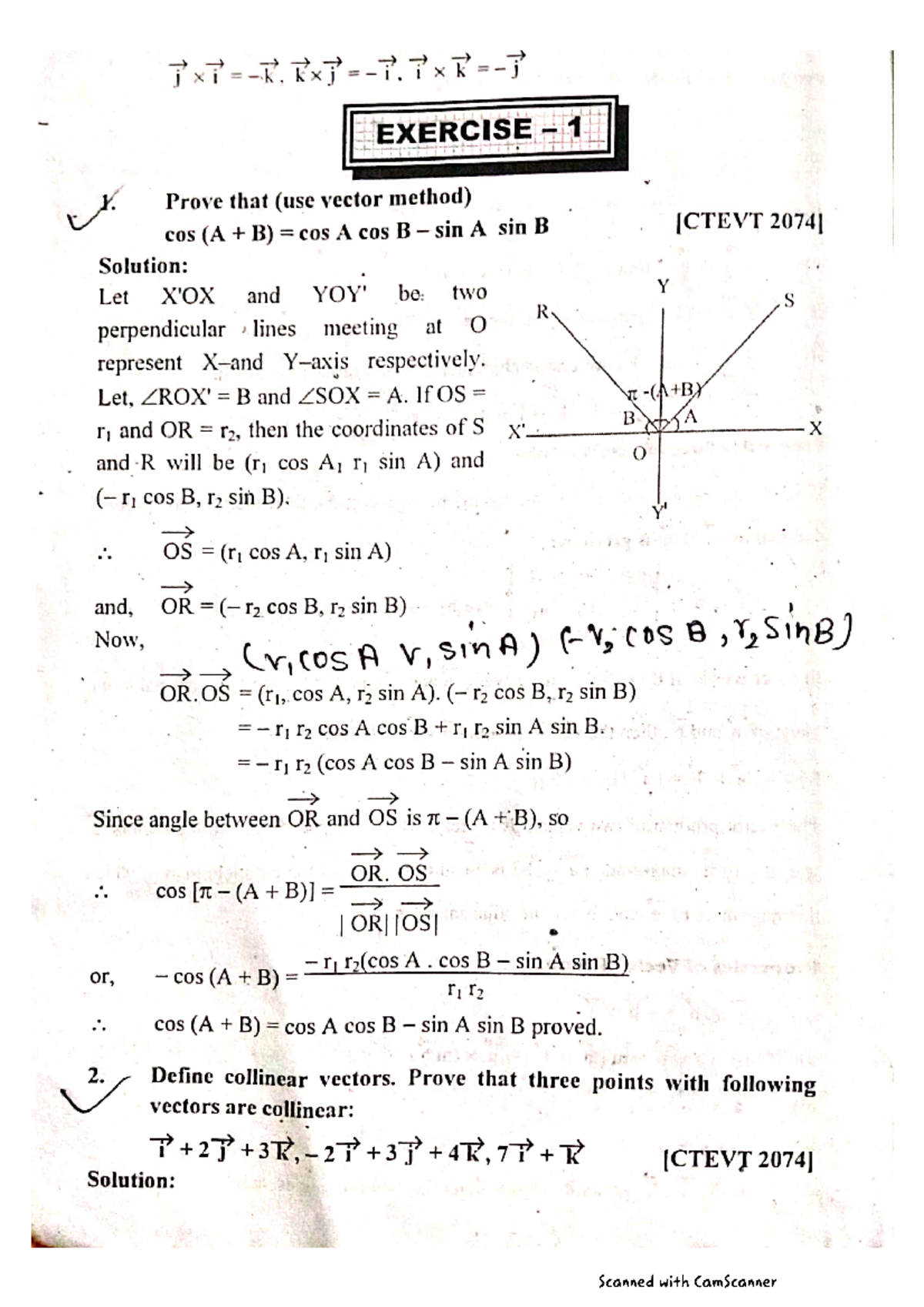 Unit 1 Vector - MATH - Diploma in Computer engineering - Studocu