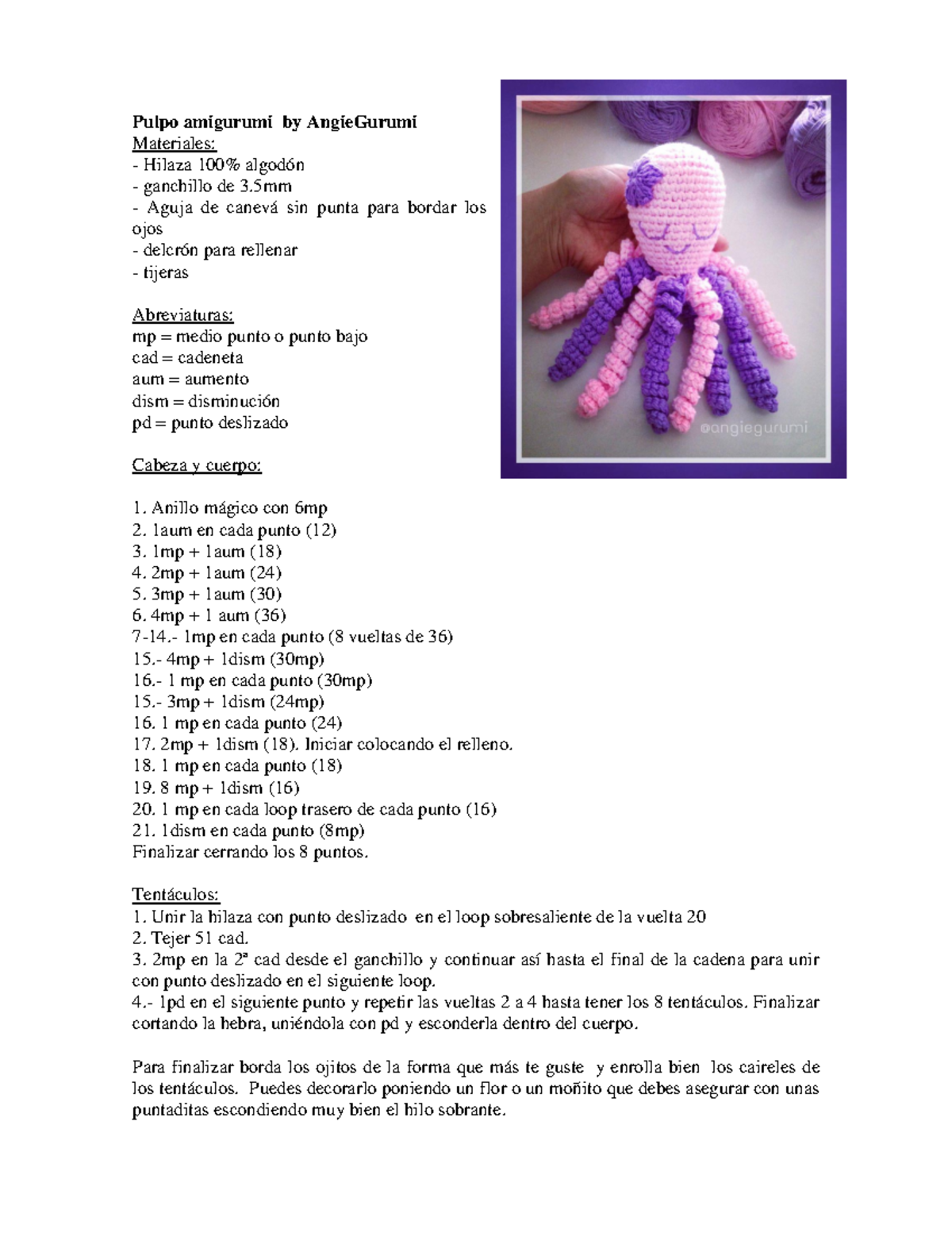 Pulpo amigurumi - abcdefg hijk lmnopq rstuv wxyz abcdefg hijk lmnopq ...