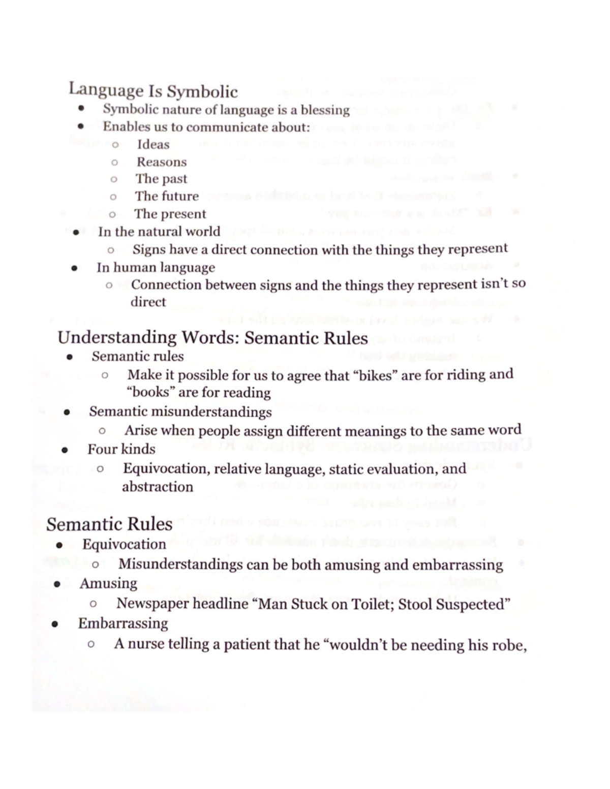 'Language Is Symbolic' Lecture Notes - COM 1100 - Studocu