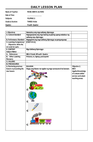 5es-mathematics - Lesson Plan making - OBJECTIVE Multiplies three 1 ...