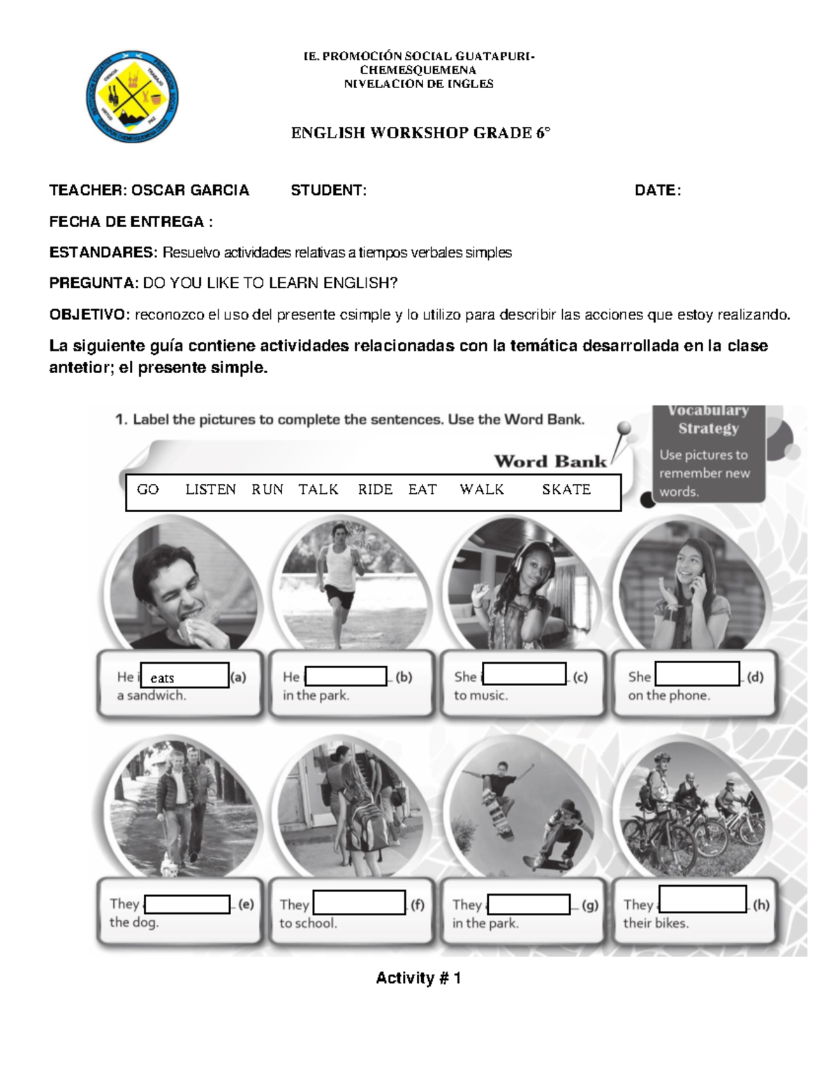 Nivelar Ingles - DNDFN - IE. PROMOCIÓN SOCIAL GUATAPURI- CHEMESQUEMENA ...