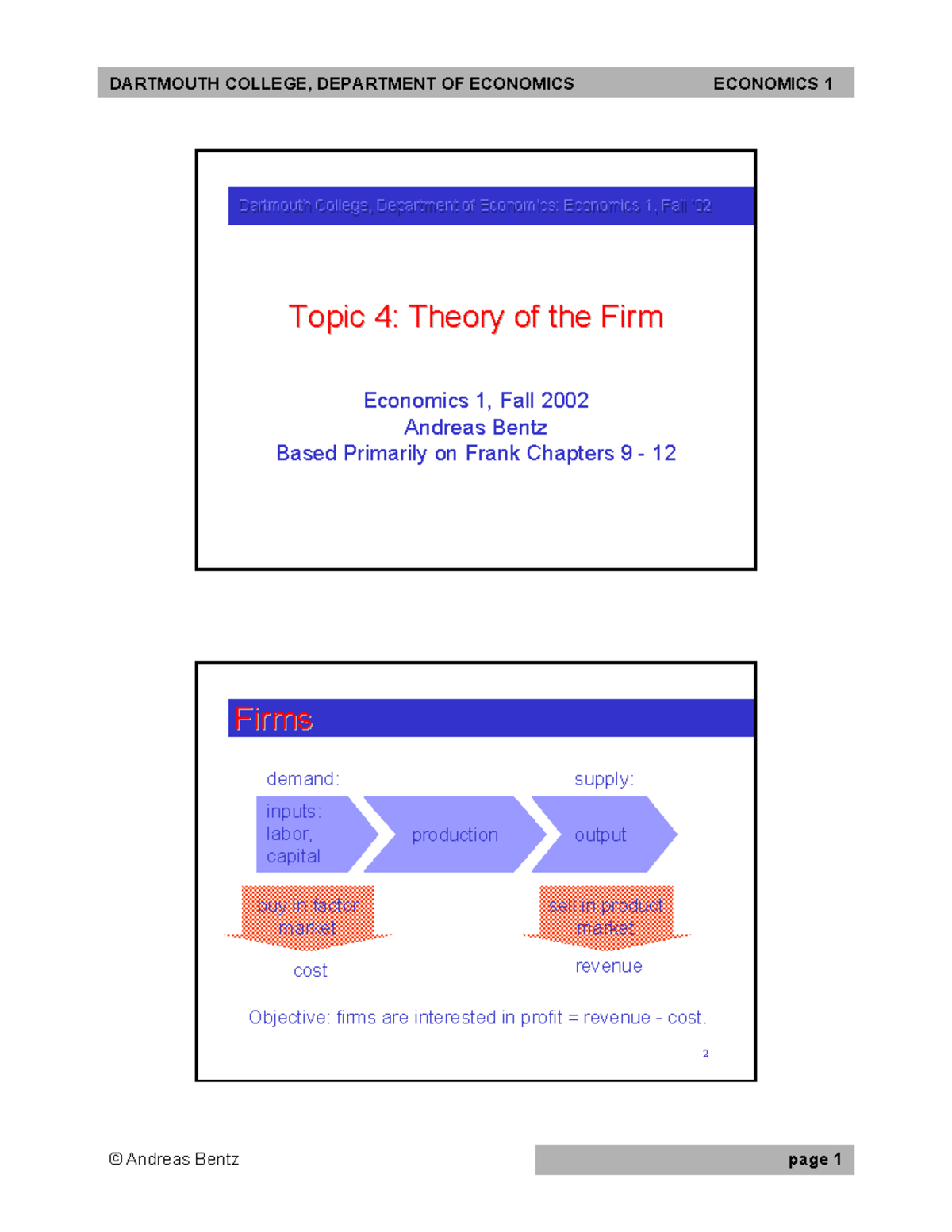 F02-topic 4 - Mba notes - Dartmouth College, Department of Economics ...