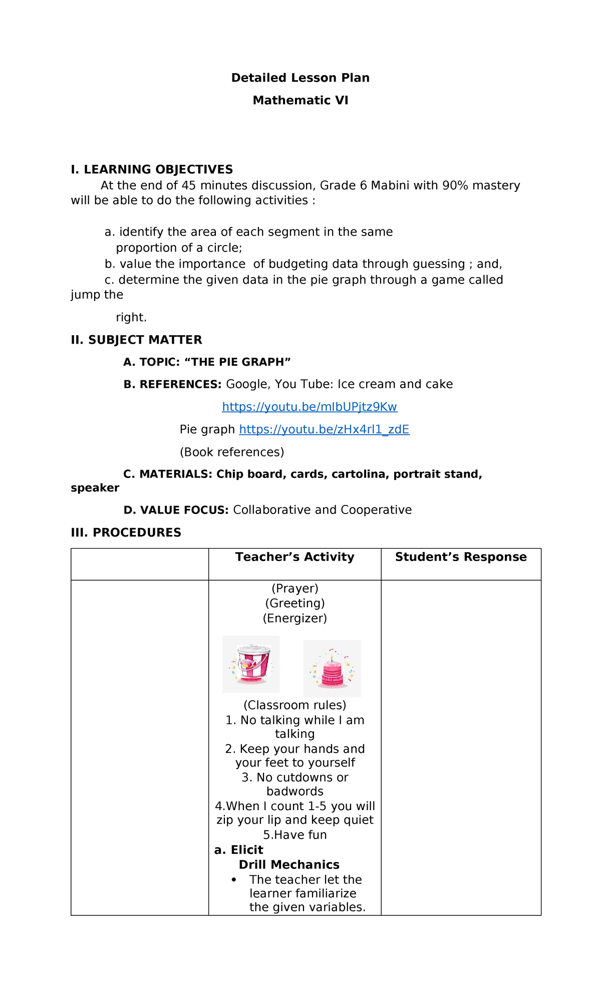 Detailed-Lesson-Plan - Detailed Lesson Plan Mathematic VI I. LEARNING ...