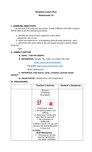 ENG 149- Lesson PLAN - LESSON PLAN IN ENGLISH 149 I. Objectives: At the ...