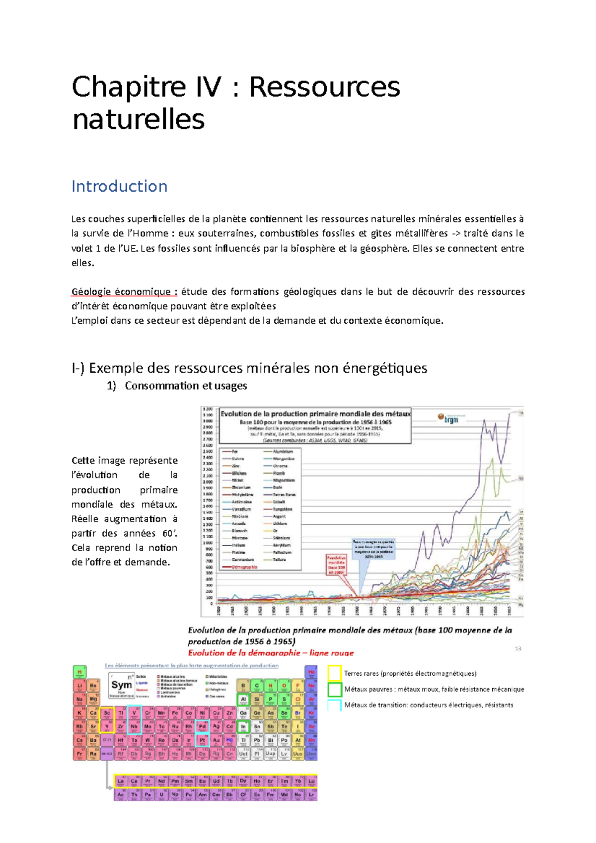 Chapitre 4 corr - Géologie Cours - Chapitre IV : Ressources naturelles ...