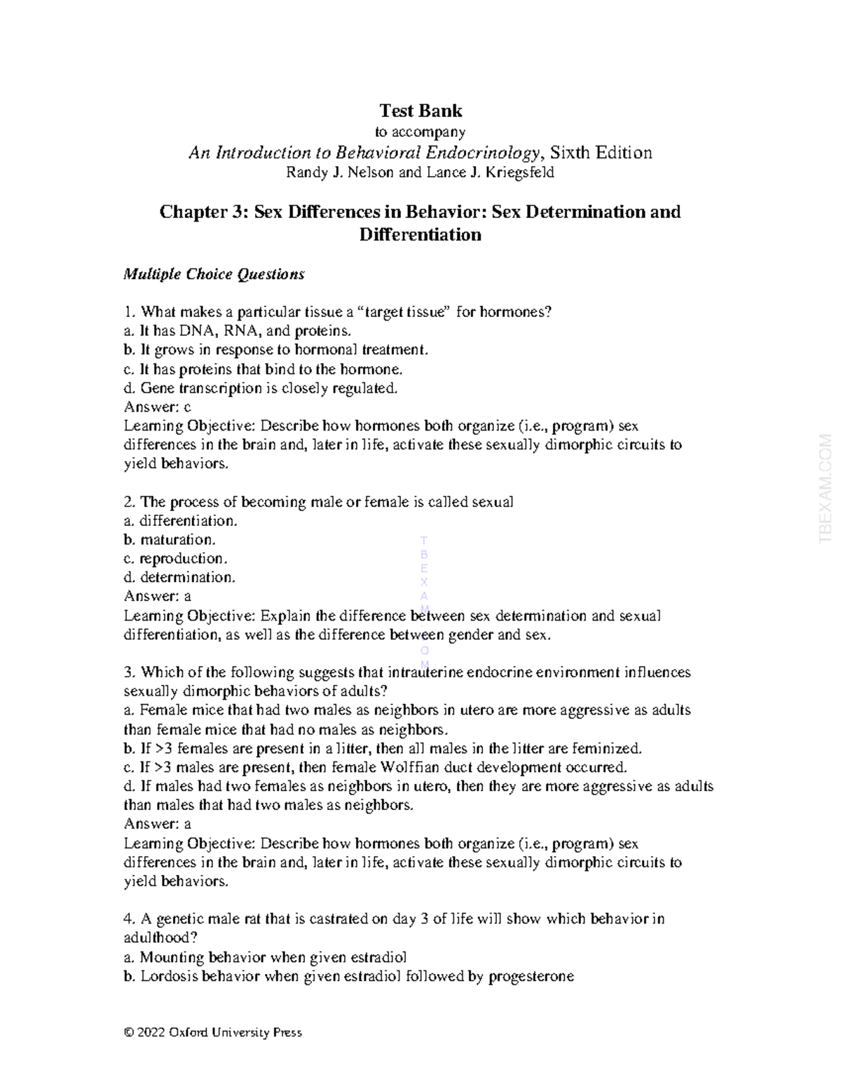 Nelson 6e Ch03 Test Bank - Test Bank to accompany An Introduction to ...