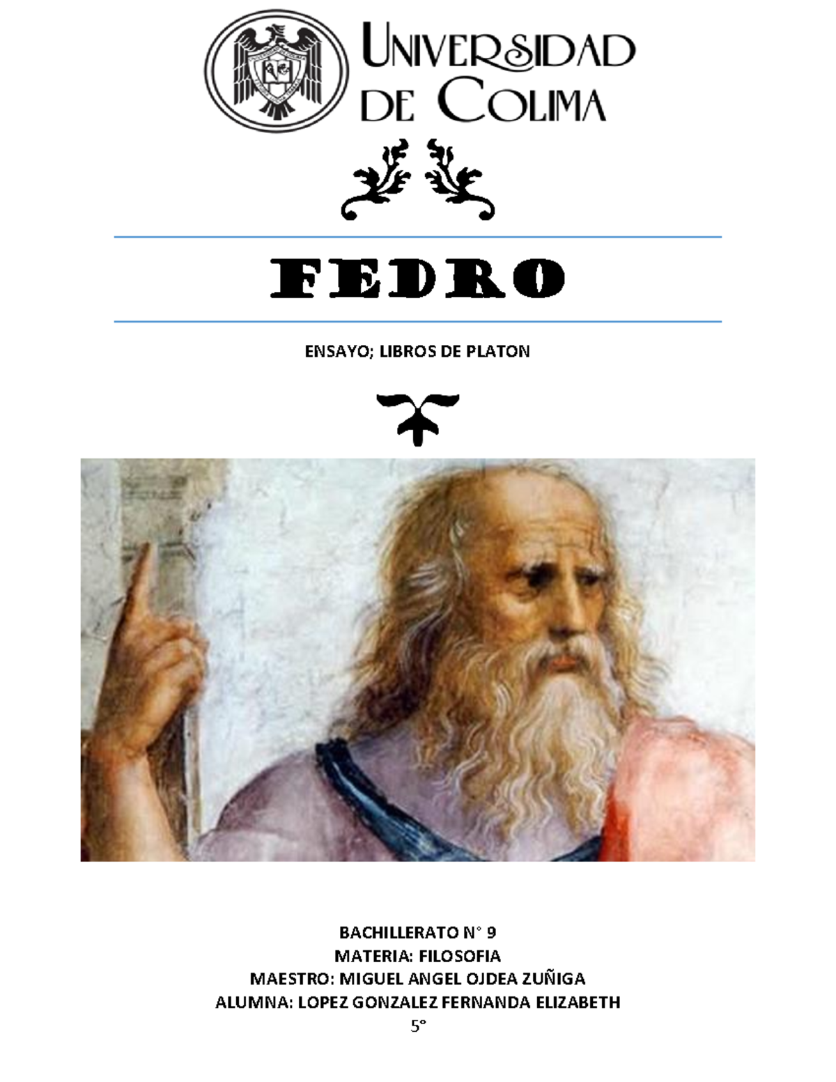 Fedro - Nota: 9.9 - Warning: TT: undefined function: 32 FEDRO ENSAYO ...