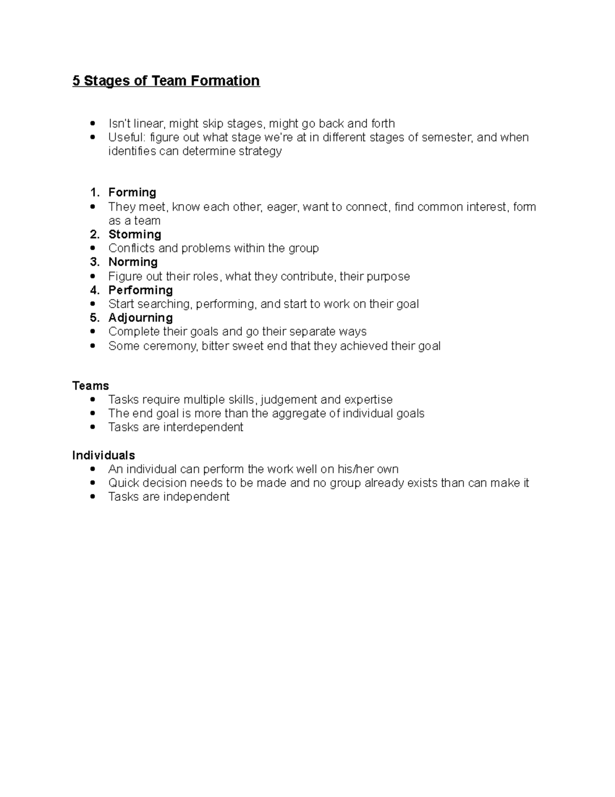 5 Stages of Team Formation - 5 Stages of Team Formation Isn’t linear ...