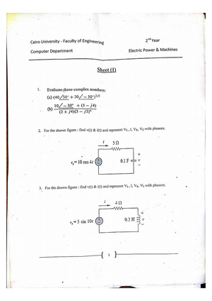 Lec 2(notes) - Electric power - Electrical and power machines - Studocu