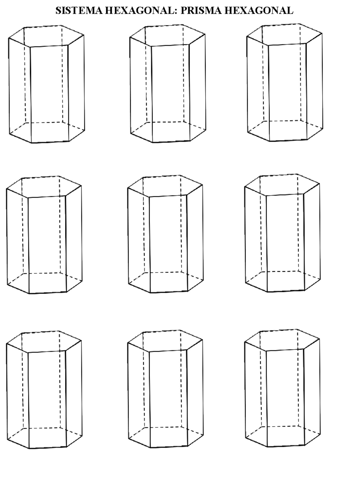 Sistemas poliedros - SISTEMA HEXAGONAL: PRISMA HEXAGONAL SISTEMA HEXAGONAL: PRISMA DIHEXAGONAL ...