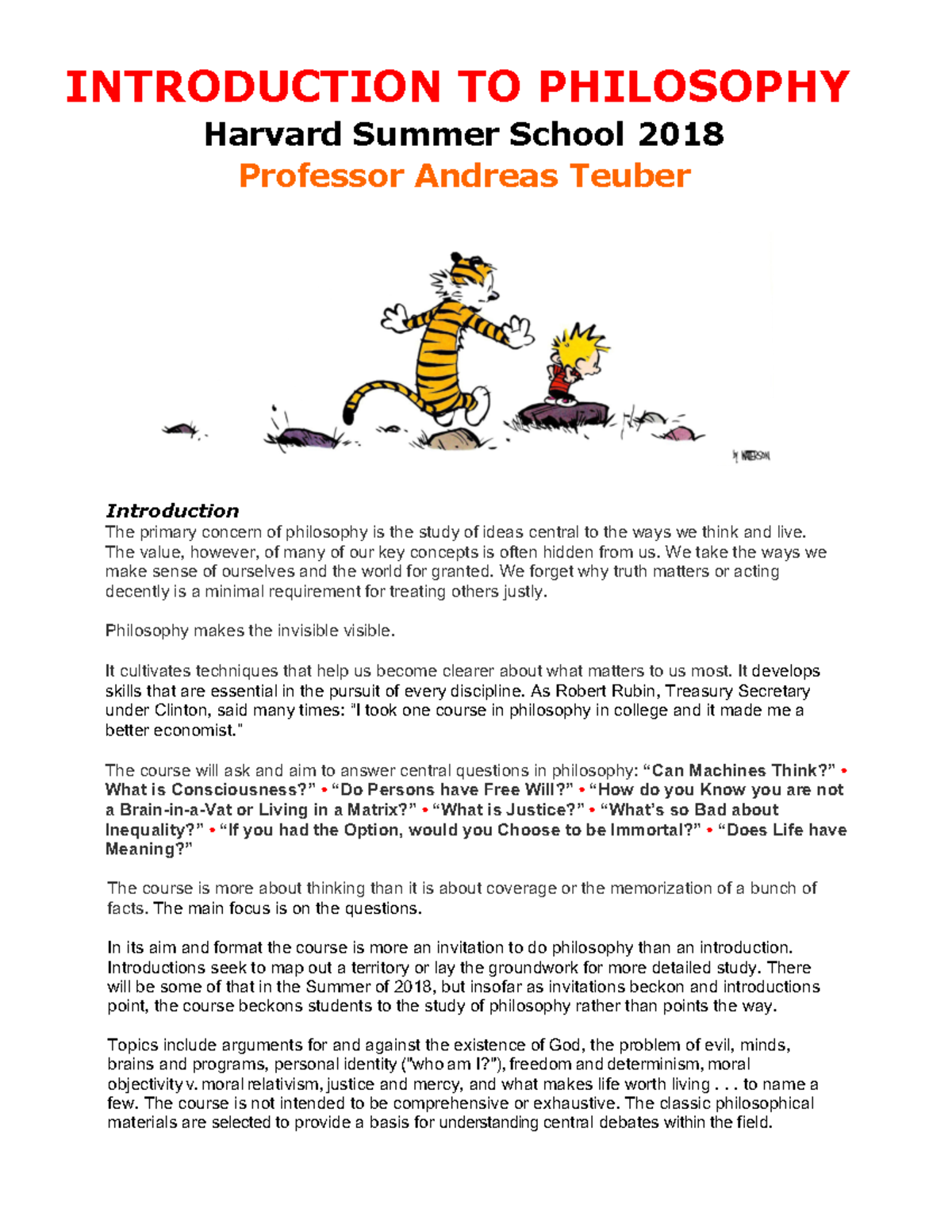 PHIL S-4 Introduction TO Philosophy ( Harvard Summer 2018 )-3 ...