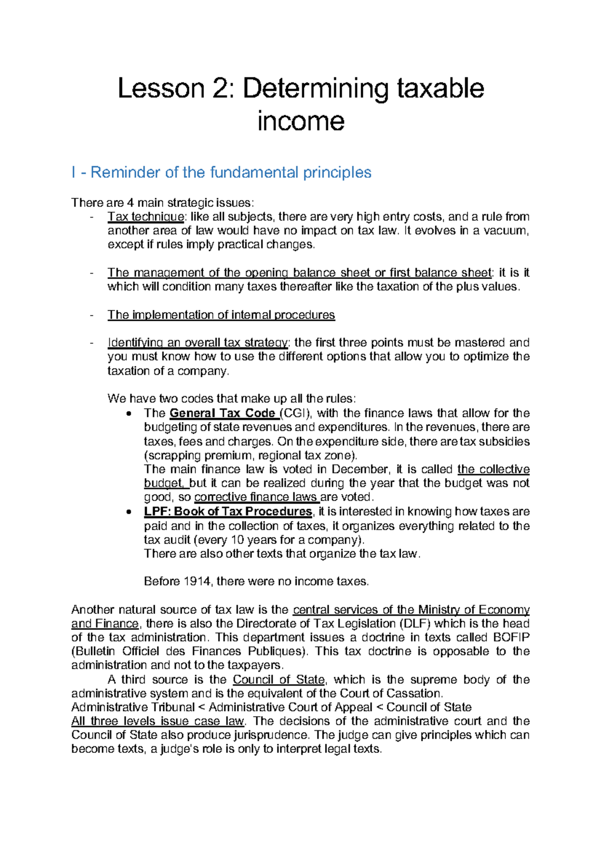 LL4Z2 - Taxation - Chapter 2 - Lesson 2: Determining taxable income I ...