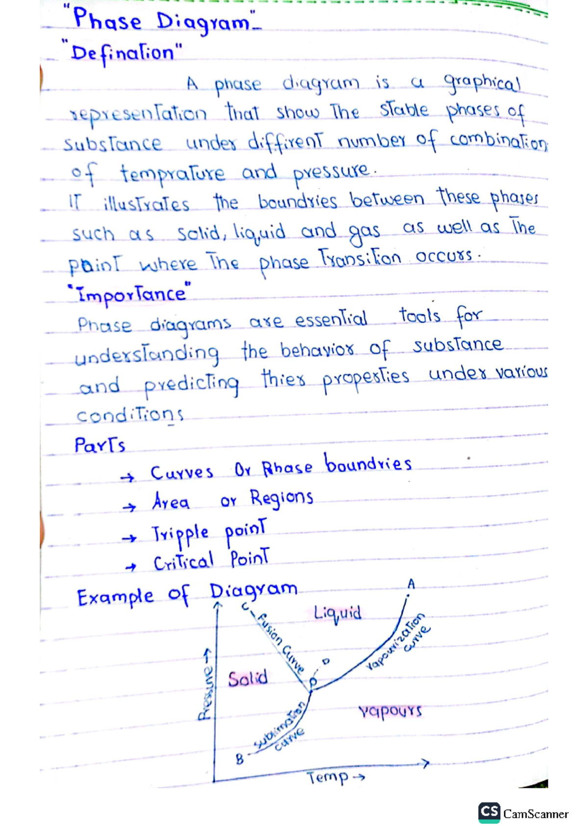Phase Diagram - Chemistry - CamScanner CamScanner - Studocu
