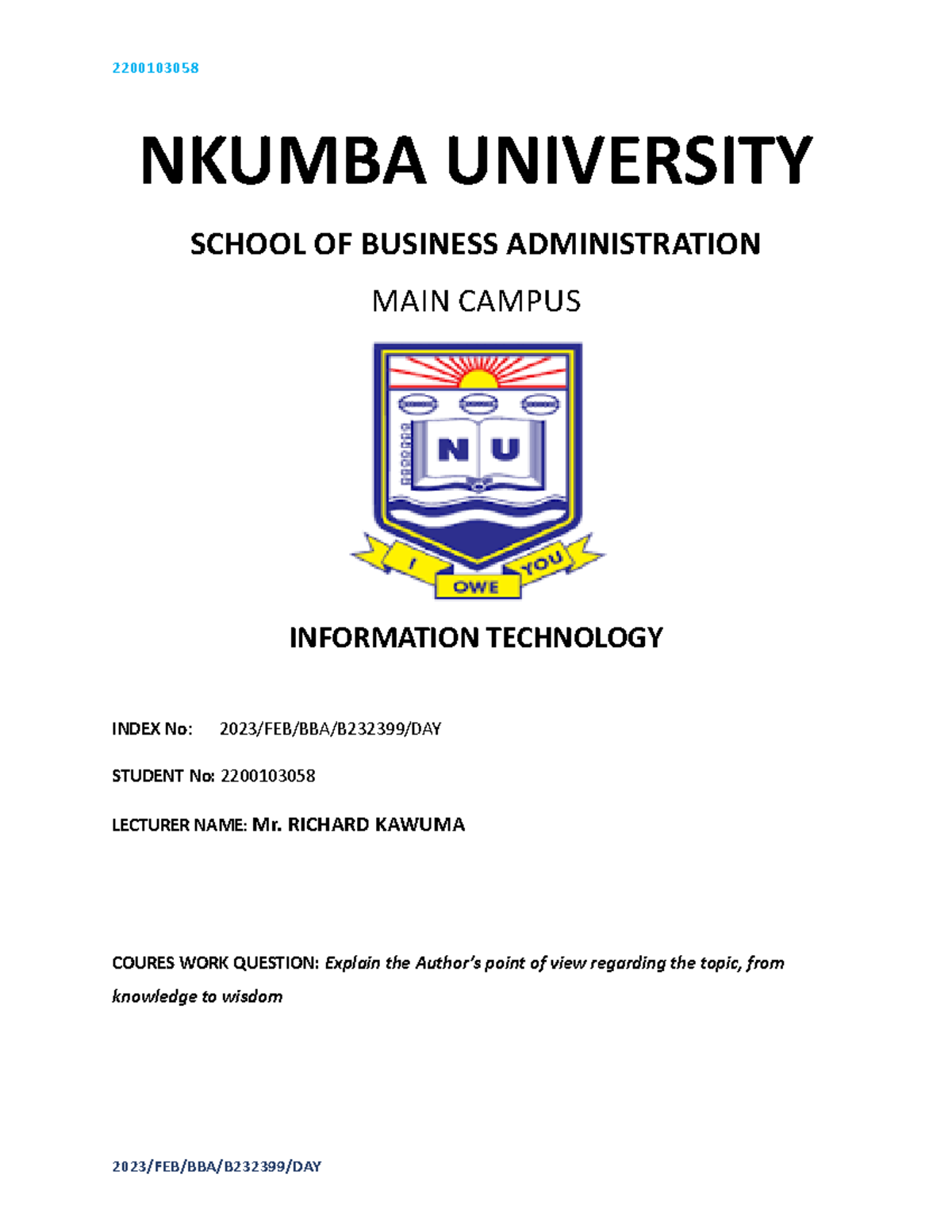 22001 03058 - IT MAKES YOU FALL IN LOVE WITH STUDYING - 2200103058 2023 ...