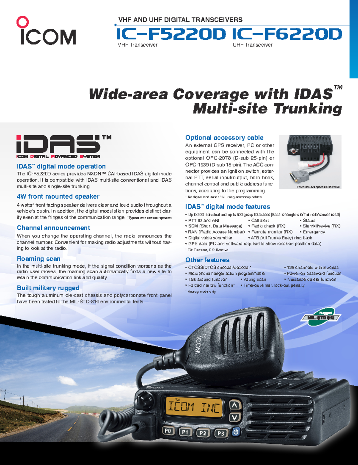 IC-F5220D F6220D - PRACTICA - IDAS™ digital mode operation The IC ...