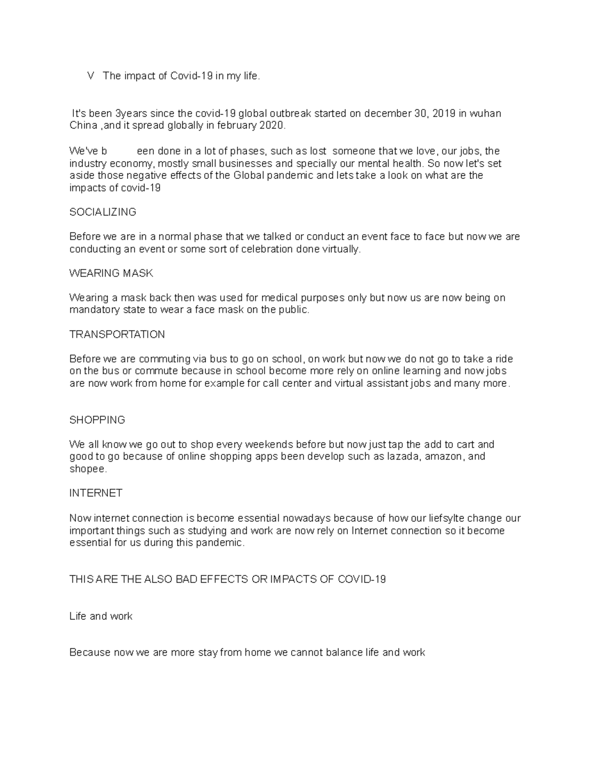 The impact of Covid - It's been 3years since the covid-19 global ...