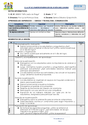 1º U3 S1 Sesion D1 PS Tipos DE Familia - la conmemoración de las heroicas batallas de Junín y ...