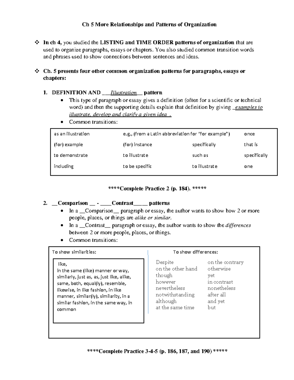 Ten Steps Ch 5 Note Taking Relationships II - Ch 5 More Relationships ...