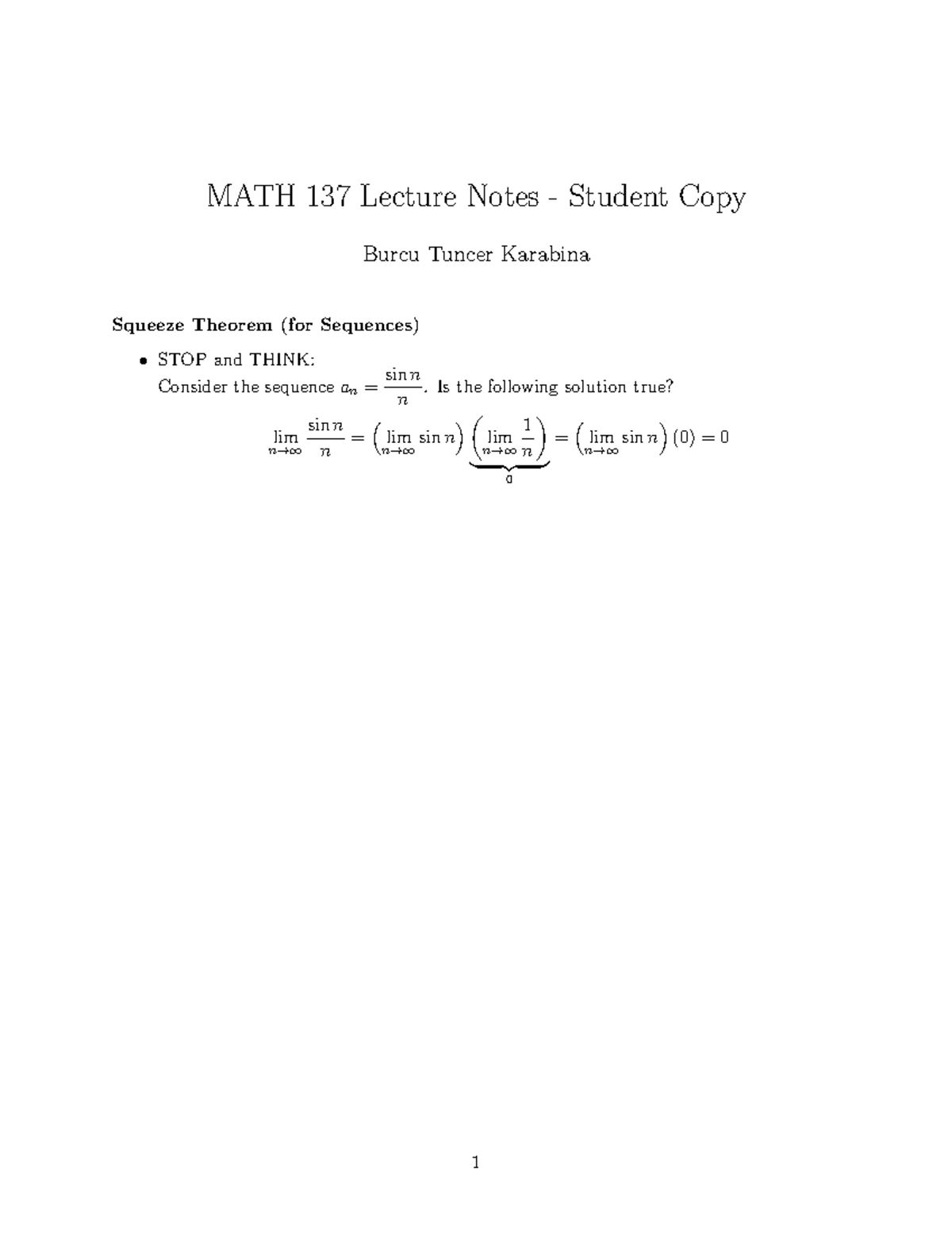 MATH 137 Week 3 Student Copy - MATH 137 Lecture Notes - Student Copy ...