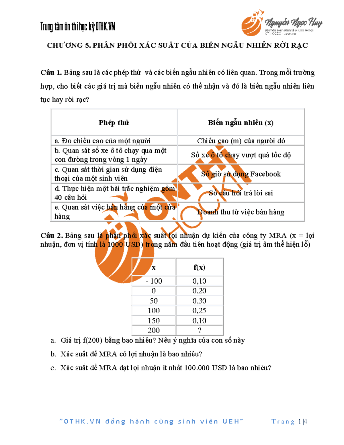 1707151379030 chuong 5 phan phoi xac suat cua bien ngau nhien roi rac pdf - CHƯƠNG 5. PHÂN PHỐI ...