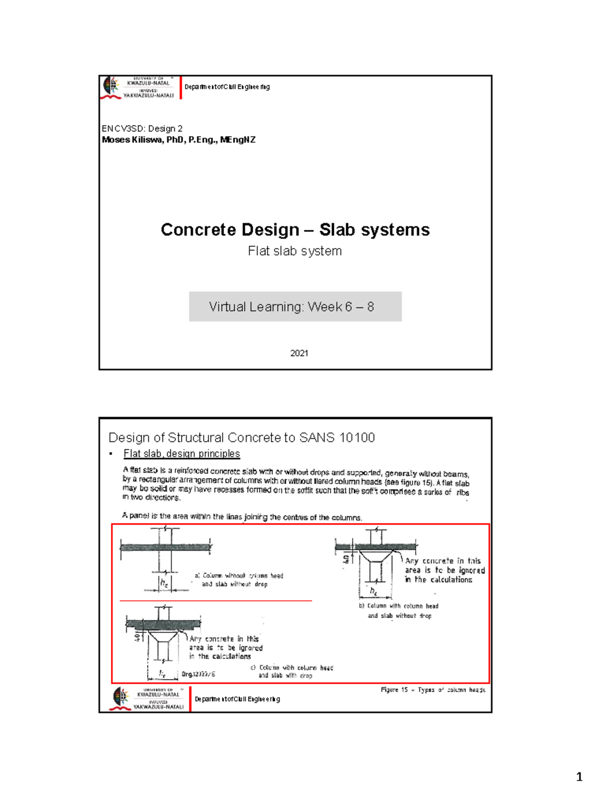 L4b - Concrete Design - Slab systems Flat slab - 1 Department of Civil ...