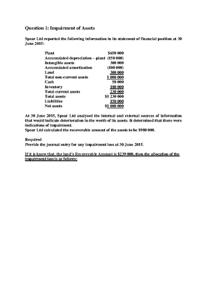 Topic 10 Tutorial Questions - Financial Accounting - Studocu