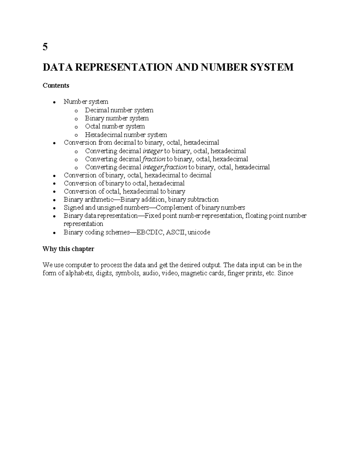 FIT Unit2-Notes - Fundamentals of information technology - 5 DATA ...