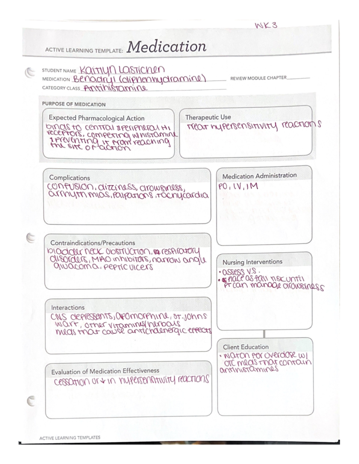 Week 3 Meds - ATI medication sheets - NUR 316 - Studocu
