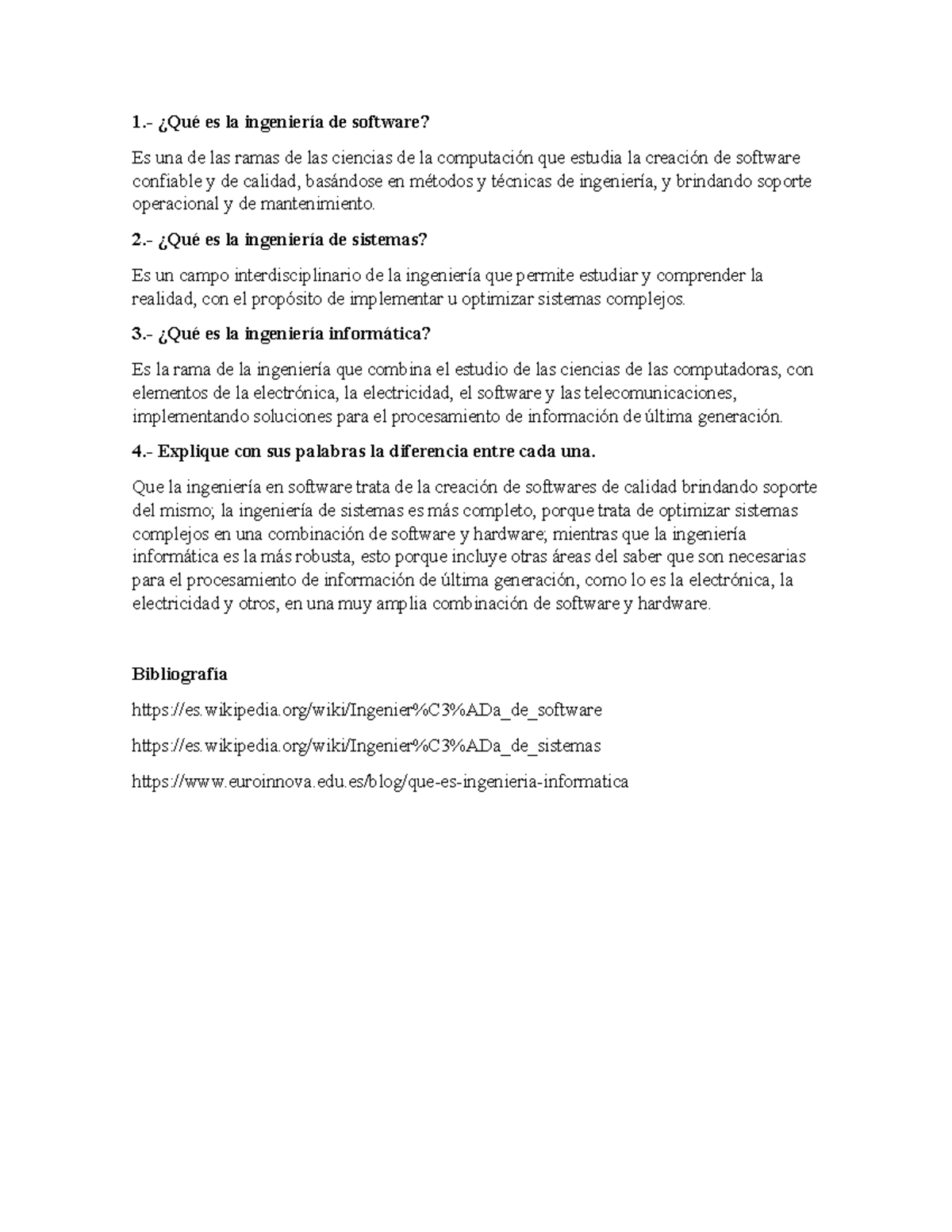 Tarea 3 - Ing. de Software II - 1.- ¿Qué es la ingeniería de software ...