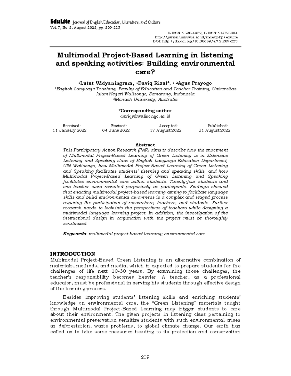 Multimodal Project-Based Learning in listening and speaking activities ...