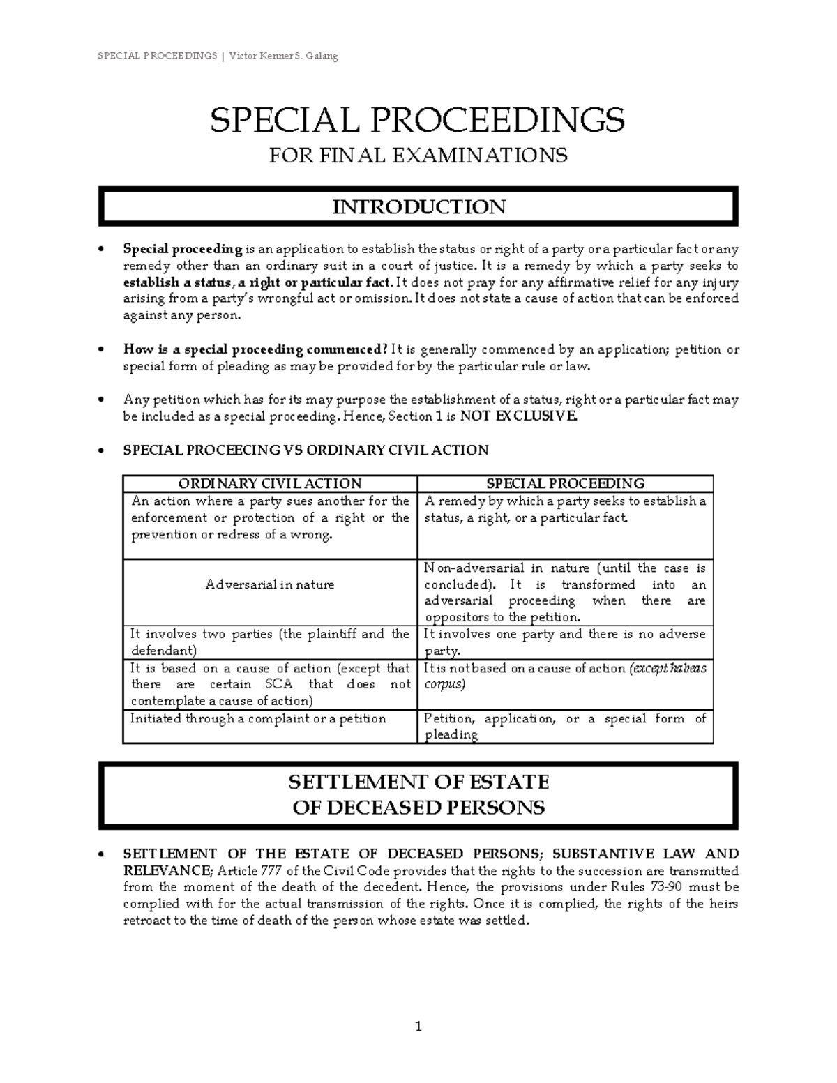 SCA-Spec Pro Wagan Notes (Special Proceedings) [Galang] - SPECIAL ...