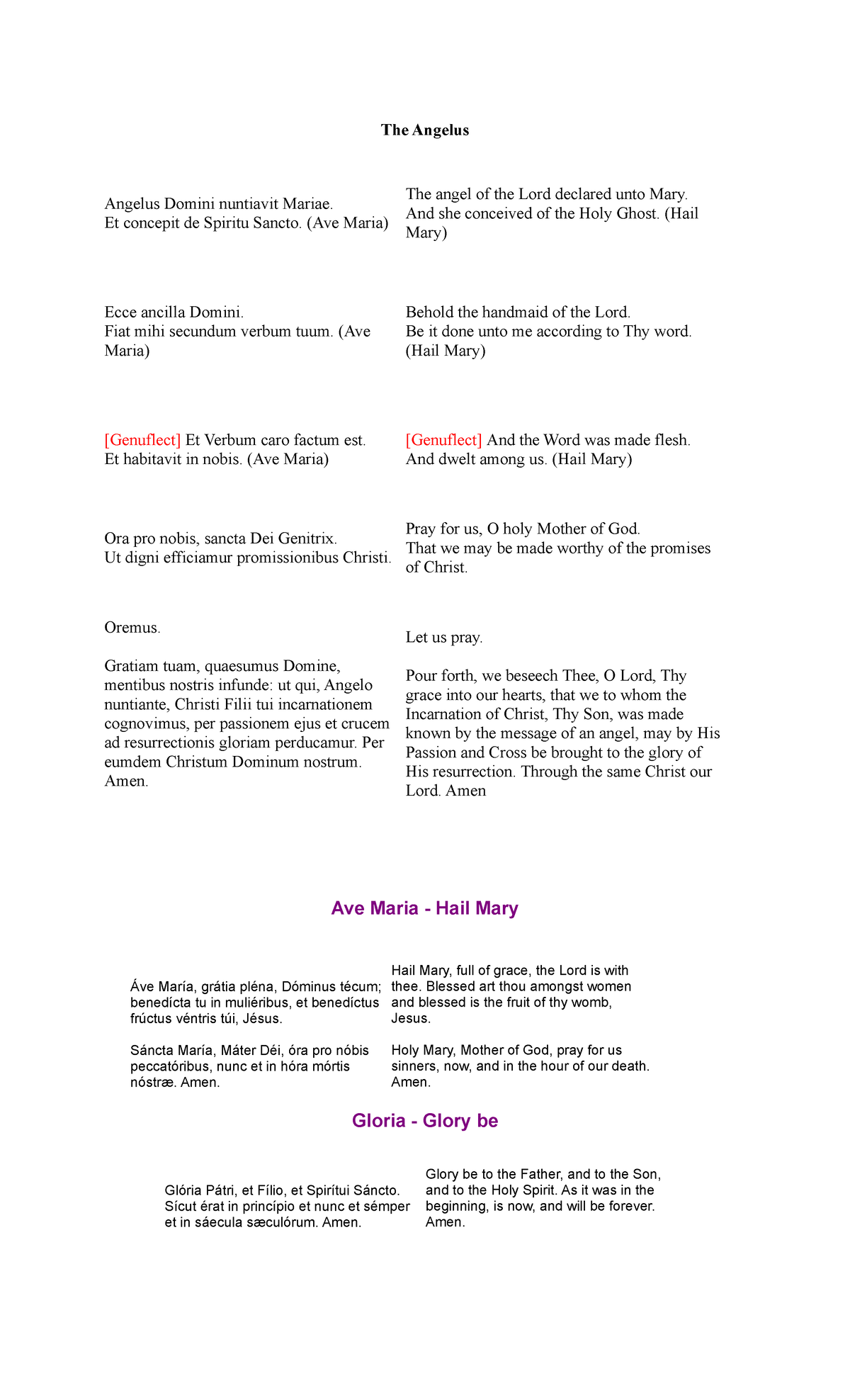 6pm Prayer The Angelus - asdsadsa - Environmental Laws, Policies and ...