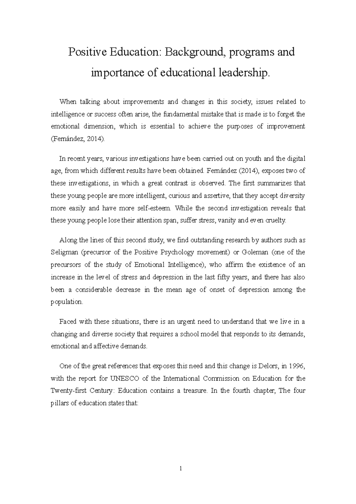 Positive Education Background, programs and importance of educational ...