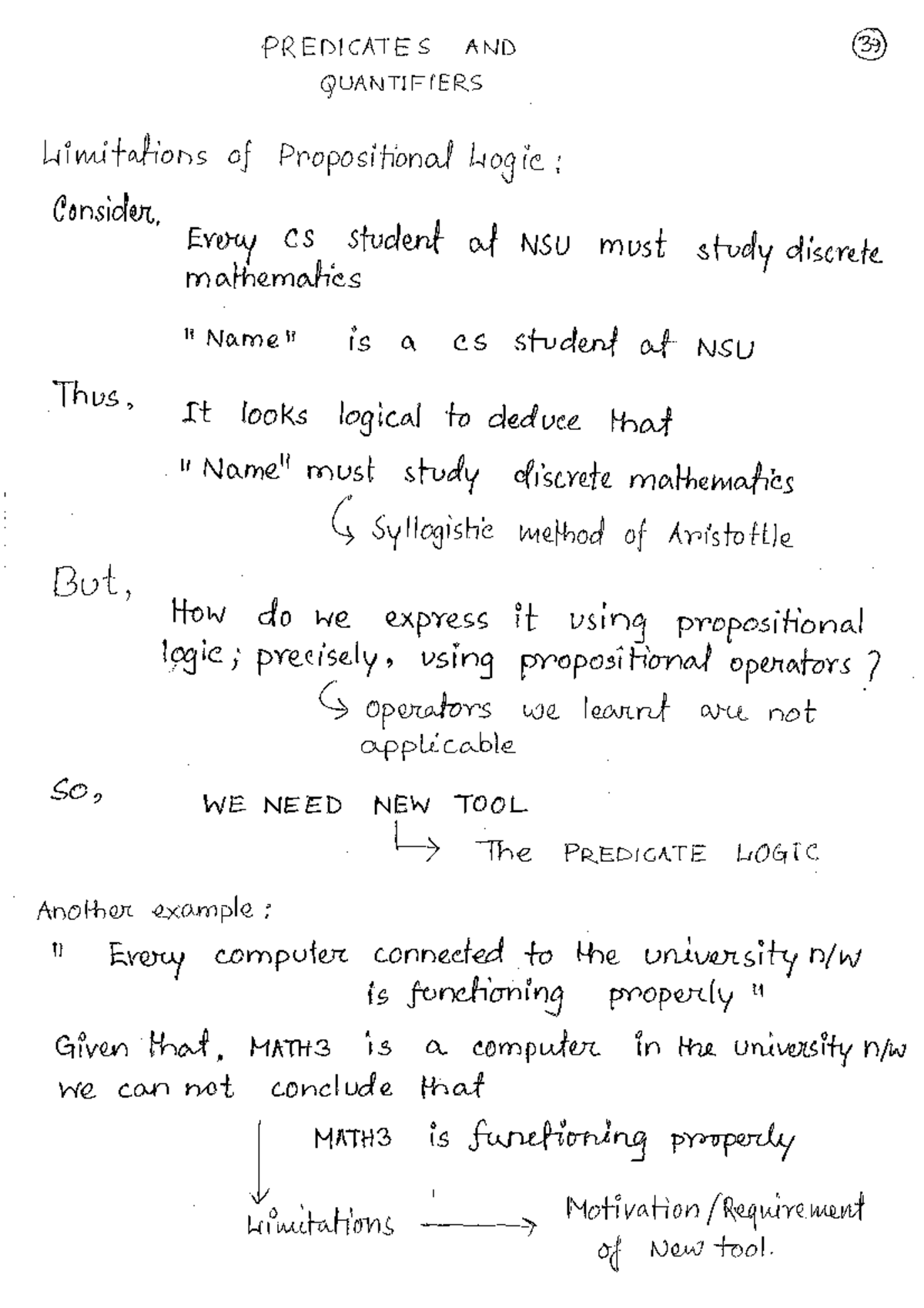 CSE 173 Predicate Quantifier FALL 2018 - Discrete Mathematics - Studocu