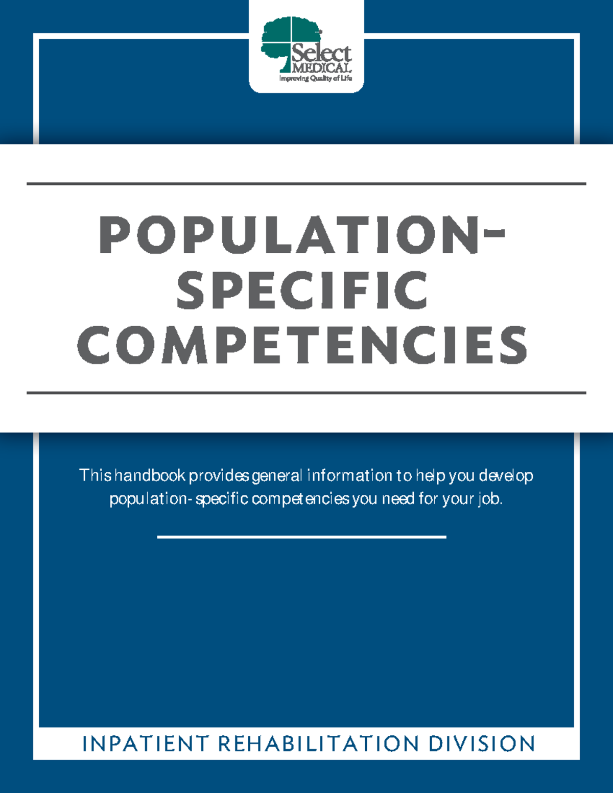 Population Specific Competencies-2023 - population- specific ...